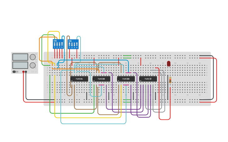 Circuit design 4-1 Mux - Tinkercad