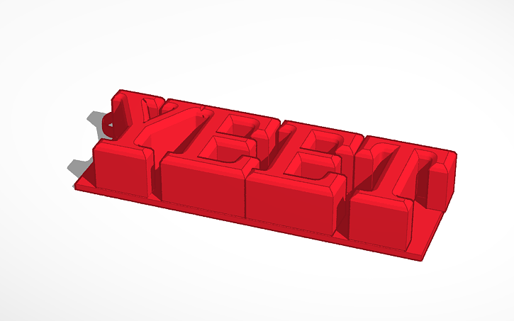 3D design YEET KEY CHAIN | Tinkercad