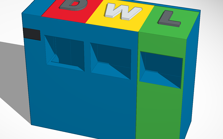 3D design Smart Bin - Tinkercad