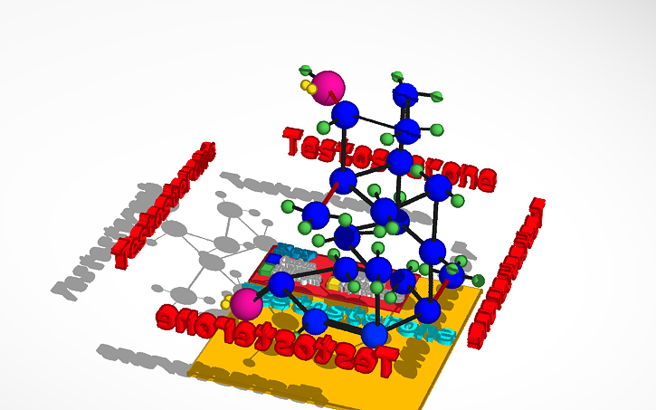 3D design Testosterone Skeletal Structure | 3D Model - Tinkercad