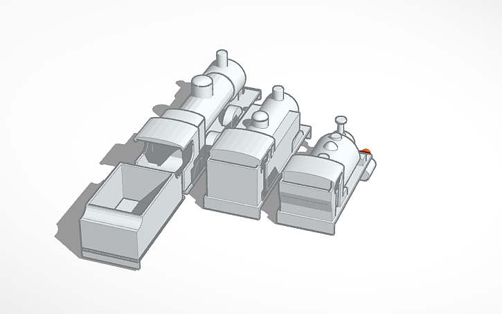 3D design RWS Percy on wooden railway - Tinkercad