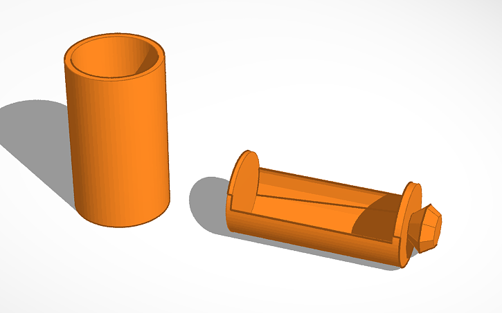 3D design Cylindrical Case - Tinkercad