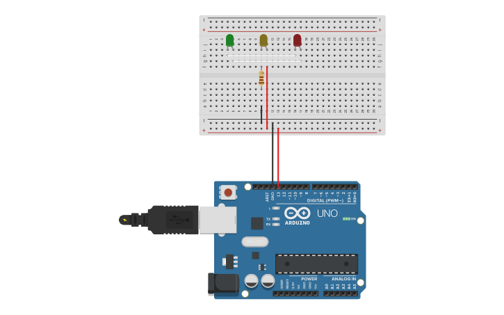 Circuit design encendido de un led con arduino - Tinkercad Circuit design encendido de un led con arduino - Tinkercad