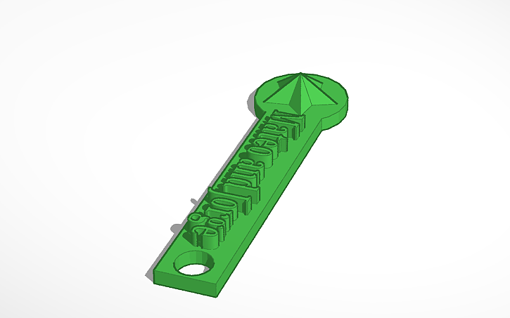 3D design Key ring - Tinkercad