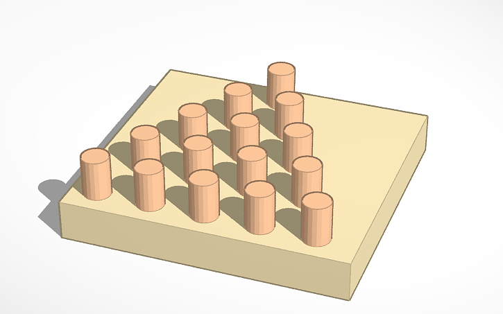 3D design Peg game - Tinkercad