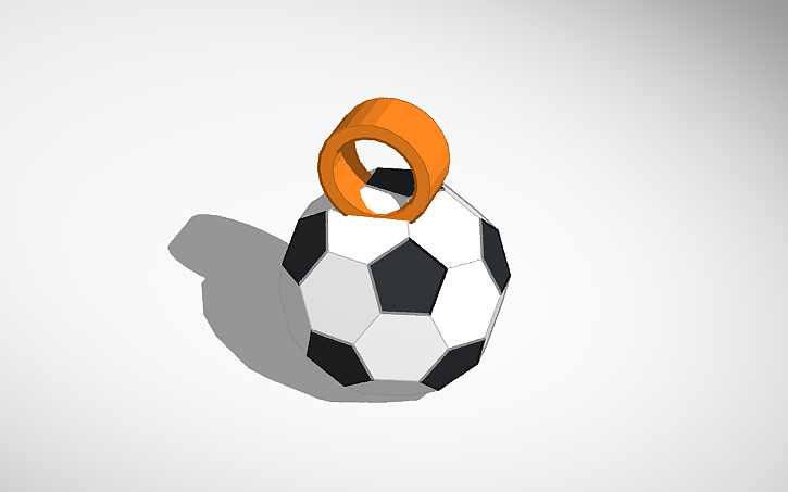 3D design soccer keychain - Tinkercad