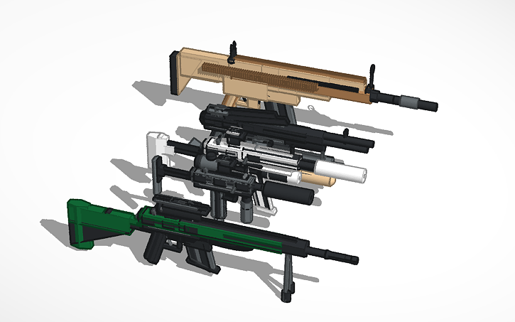 3D design GUNS by Ethan doan made from scratch - Tinkercad