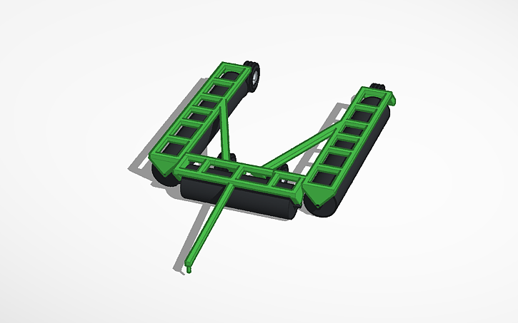 3D design 1/64 Scale Field Roller (Folded) - Tinkercad