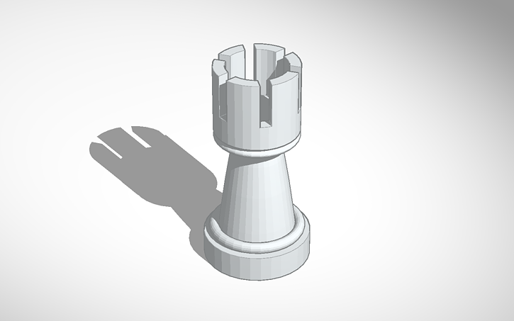 3D design Rook chess peice - Tinkercad