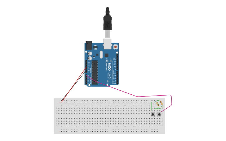 Circuit design 2 boutons multiplexes | Tinkercad