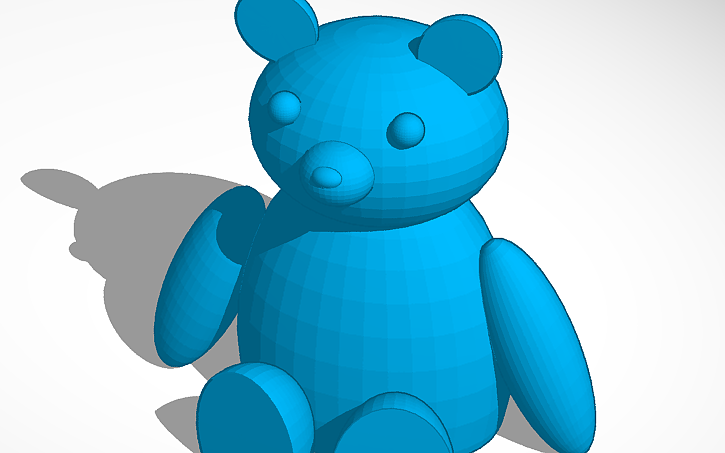 3D design Teddy Bear - Tinkercad
