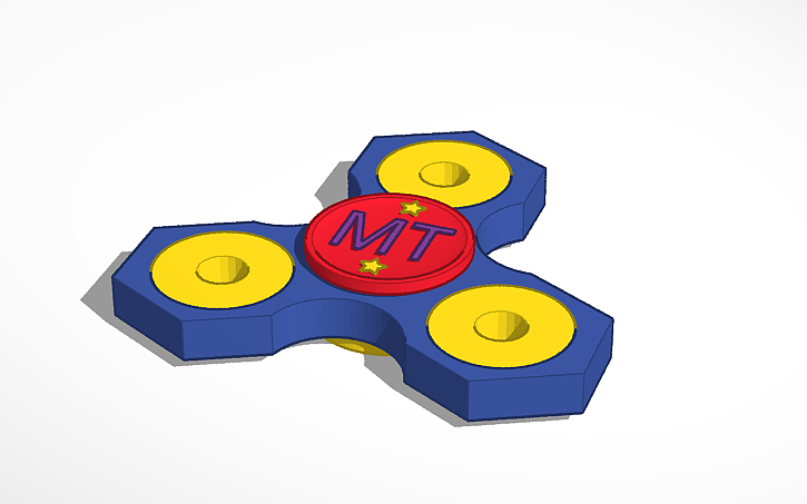 3D design Fidget Spinner Button - Tinkercad