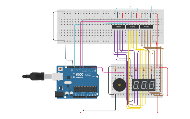 Circuit design big egg timer | Tinkercad