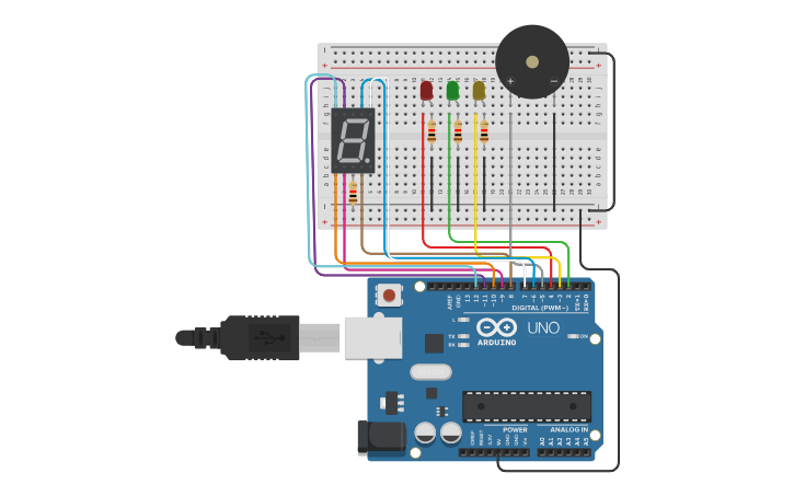 Circuit Design Group 4 Traffic Light Control System Tinkercad