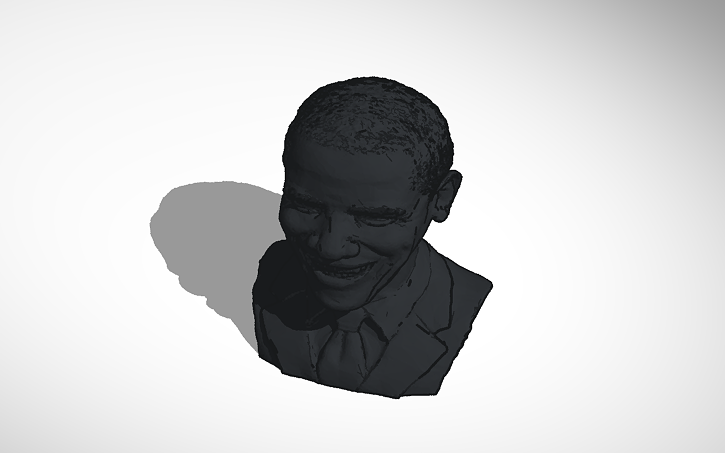 3D design Barack Obama Statue - Tinkercad