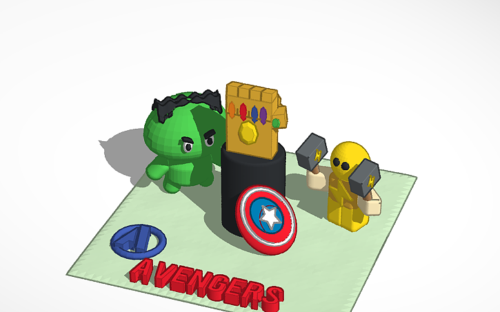 3D design AVENGERS - Tinkercad