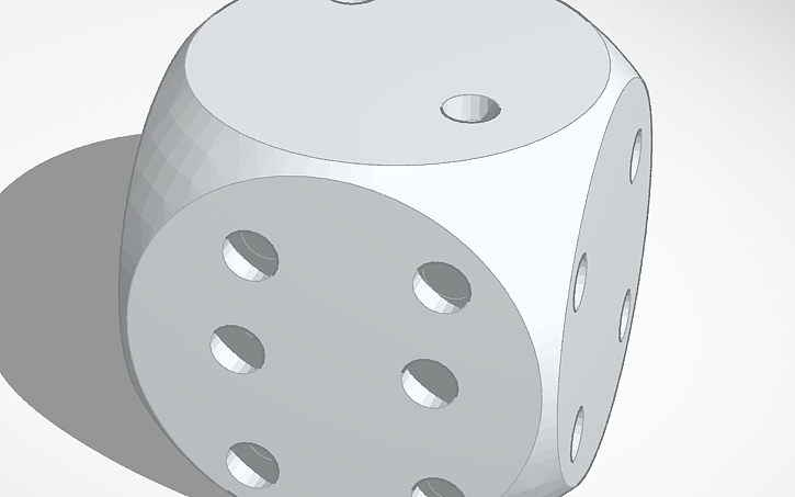 3D design dice - Tinkercad