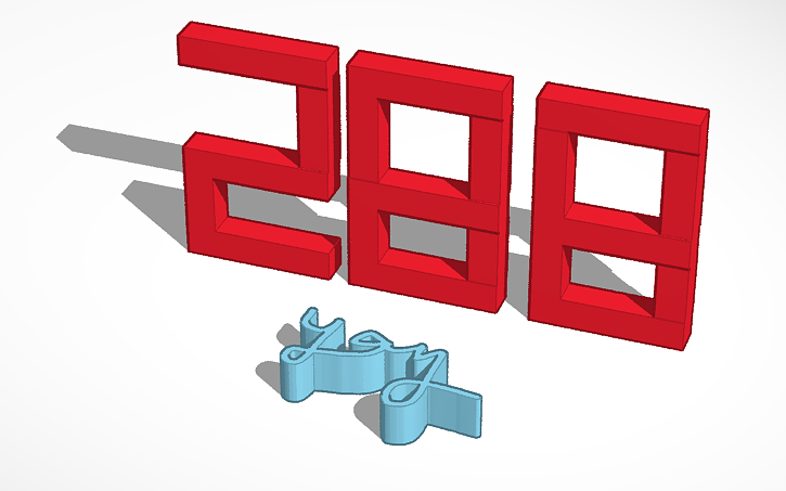 3D design Numbers - Tinkercad
