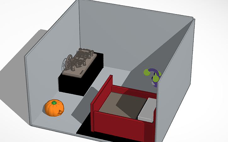 3D design Haunted house little boys bedroom | Tinkercad