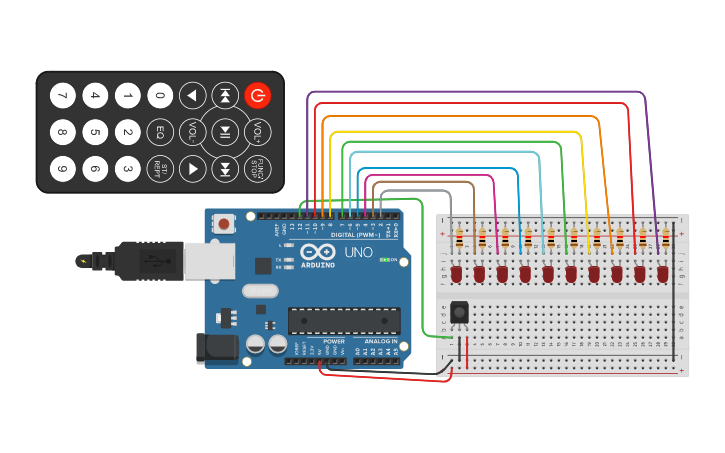 Circuit design IR Arduino SNB | Tinkercad