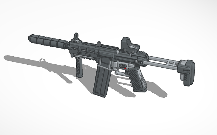 3D design DOPSMG-X1A - Dark Ops "Peregrine" Submachine Gun | Tinkercad