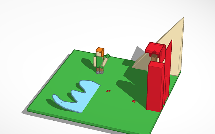 3D design Alex's Minecraft world. Does not include the nether or the ...