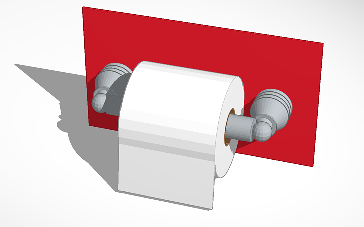 3D design Toilet Paper - Tinkercad