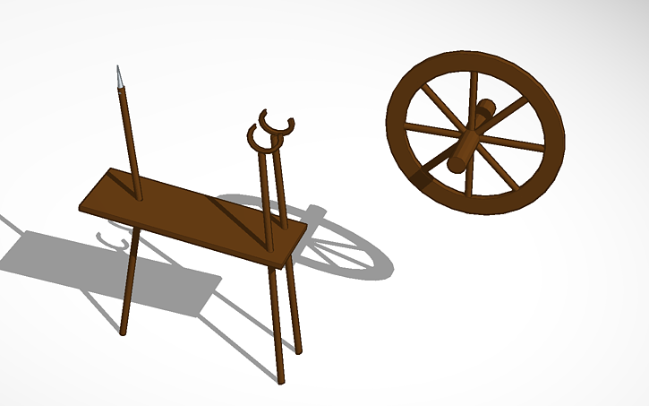3D design spinning wheel - Tinkercad
