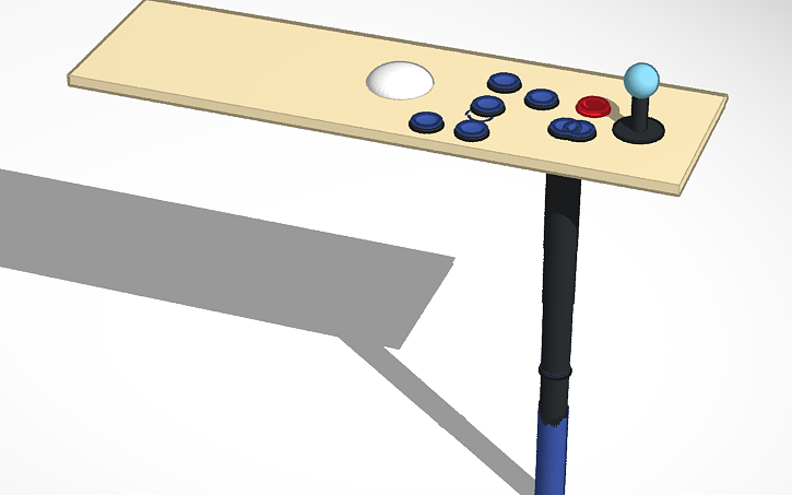 3D design Copy of Arcade Controls | Tinkercad