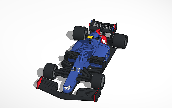 3D design Esteban Ocon's Winning Alpine Car (F1) - Tinkercad