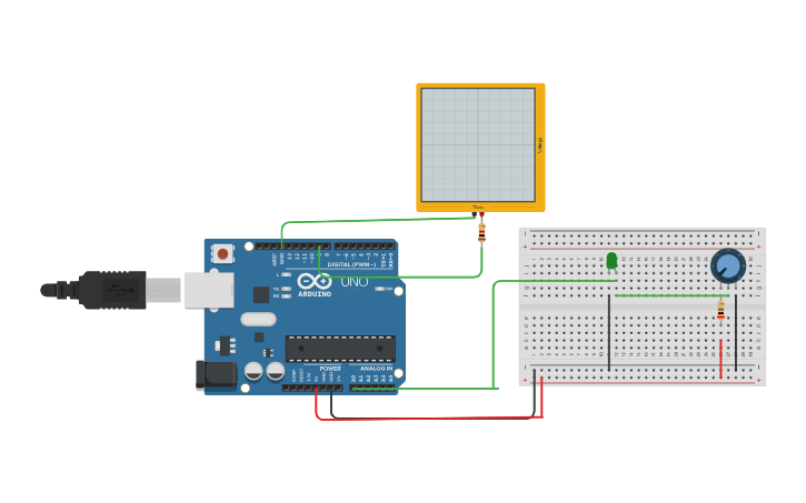 Circuit design control led blinking - Tinkercad