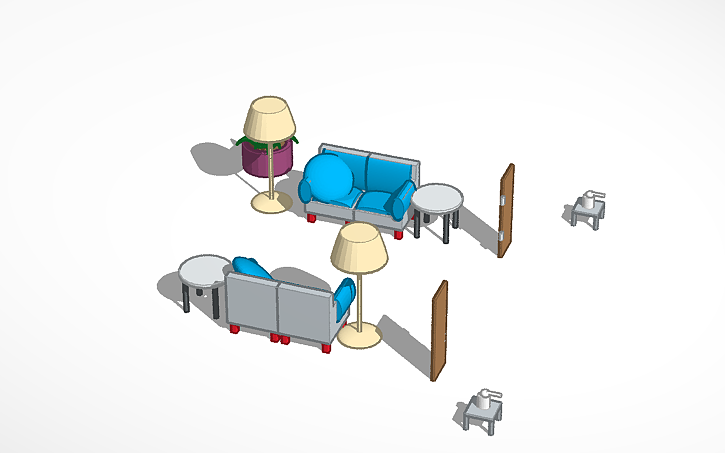 3D design design of social booth | Tinkercad