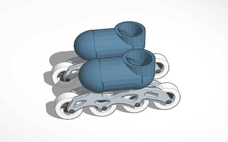 3D design inline speed skate 2 - Tinkercad