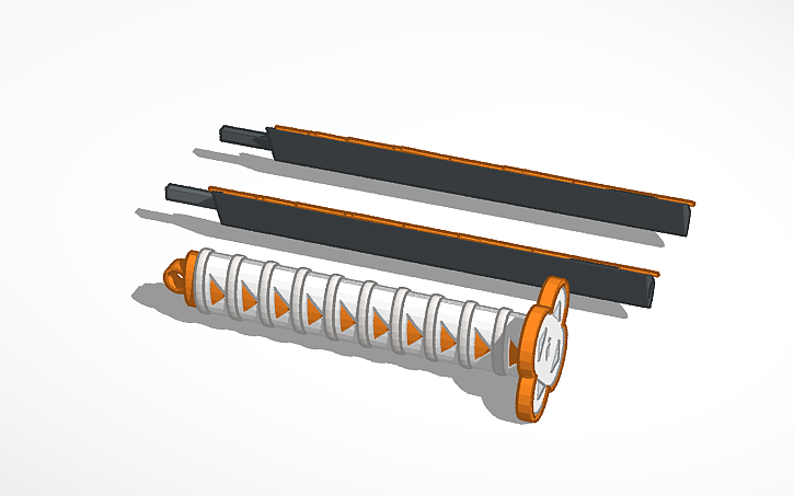 3D design Zenitsu Sword (Printable) - Tinkercad