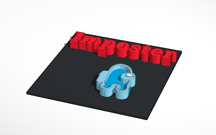 3D design Among us Imposter screen | Tinkercad