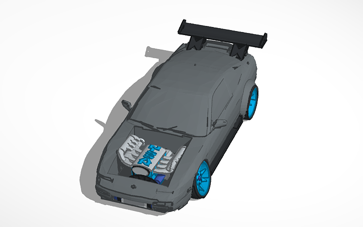3d Design Nissan 240sx W Turbo Charged Nissan R35 Engine Tinkercad
