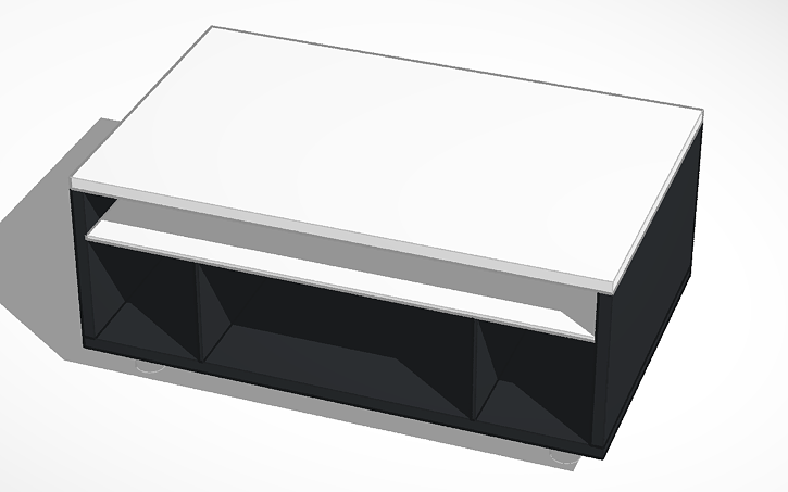 3D design Living Room Table - Black&White - Modern - Tinkercad