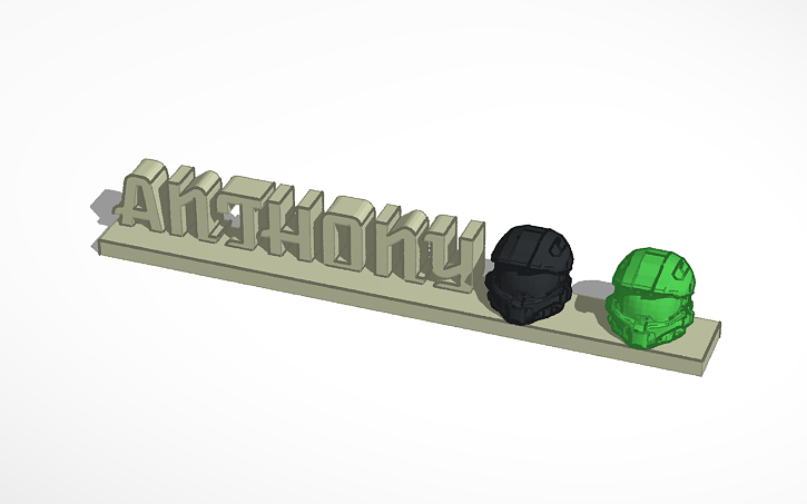 3d Design Nameplate Tinkercad