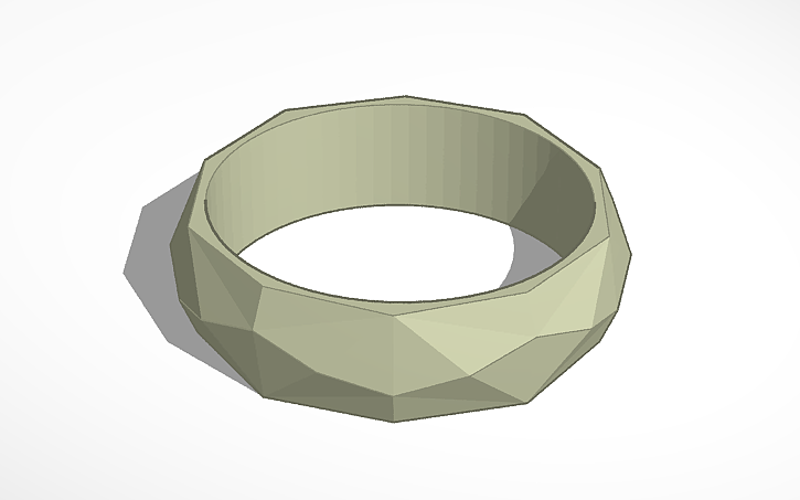 3D design Low Poly Ring - Tinkercad