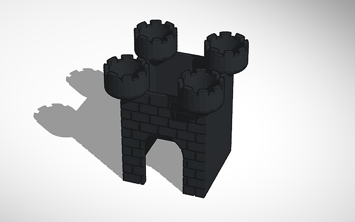 3D design Castle Tower - Tinkercad