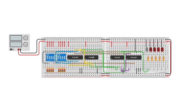Circuit design BCD SUMADOR JOSETH JUAREZ | Tinkercad