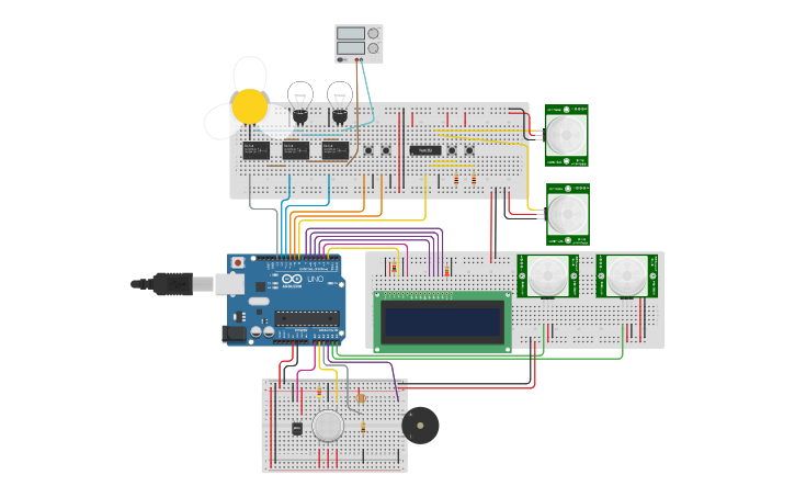 Circuit design Domótica V2 | Tinkercad