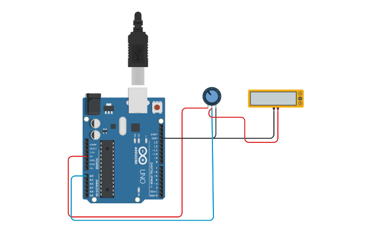 Circuit design ADC Q.1 | Tinkercad