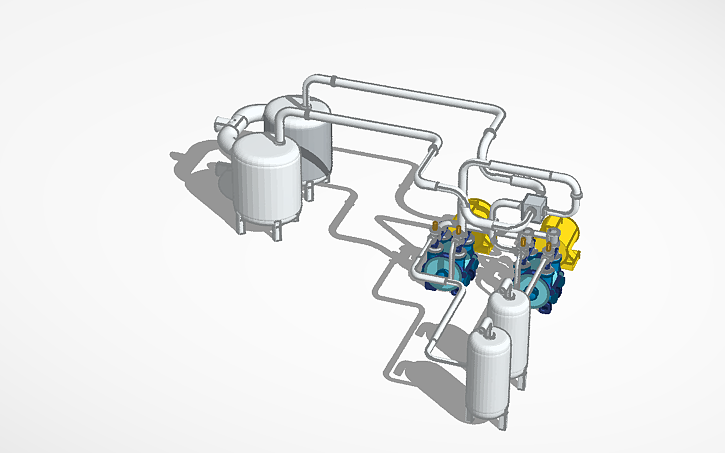 3D design Diseño bombas y estanque - Tinkercad