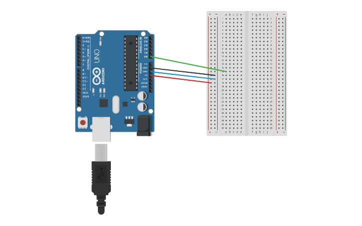 Circuit design pH 4502C Sensor - Tinkercad