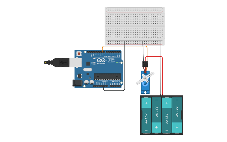 Circuit design 6v power supply - Tinkercad