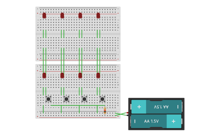 Circuit design Parallel - Tinkercad