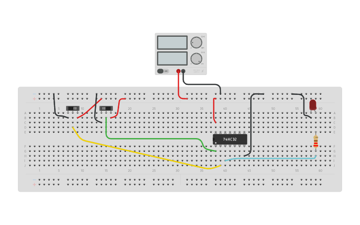 Circuit design OR Gate - Tinkercad