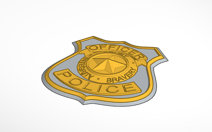 3D design Police Badge - Tinkercad