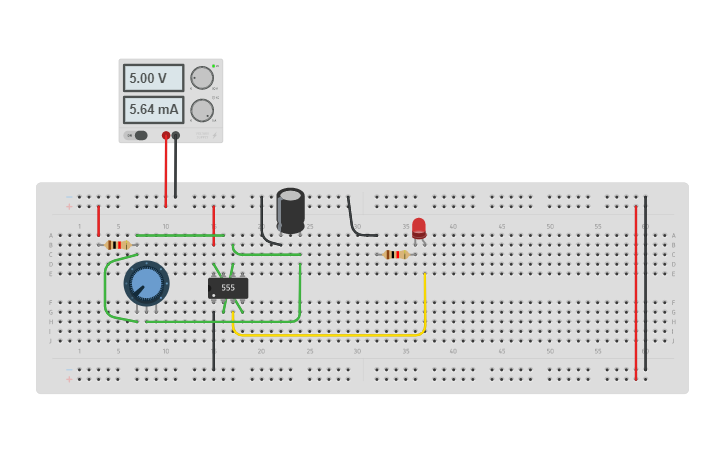 Circuit Design Timer 555 Tinkercad